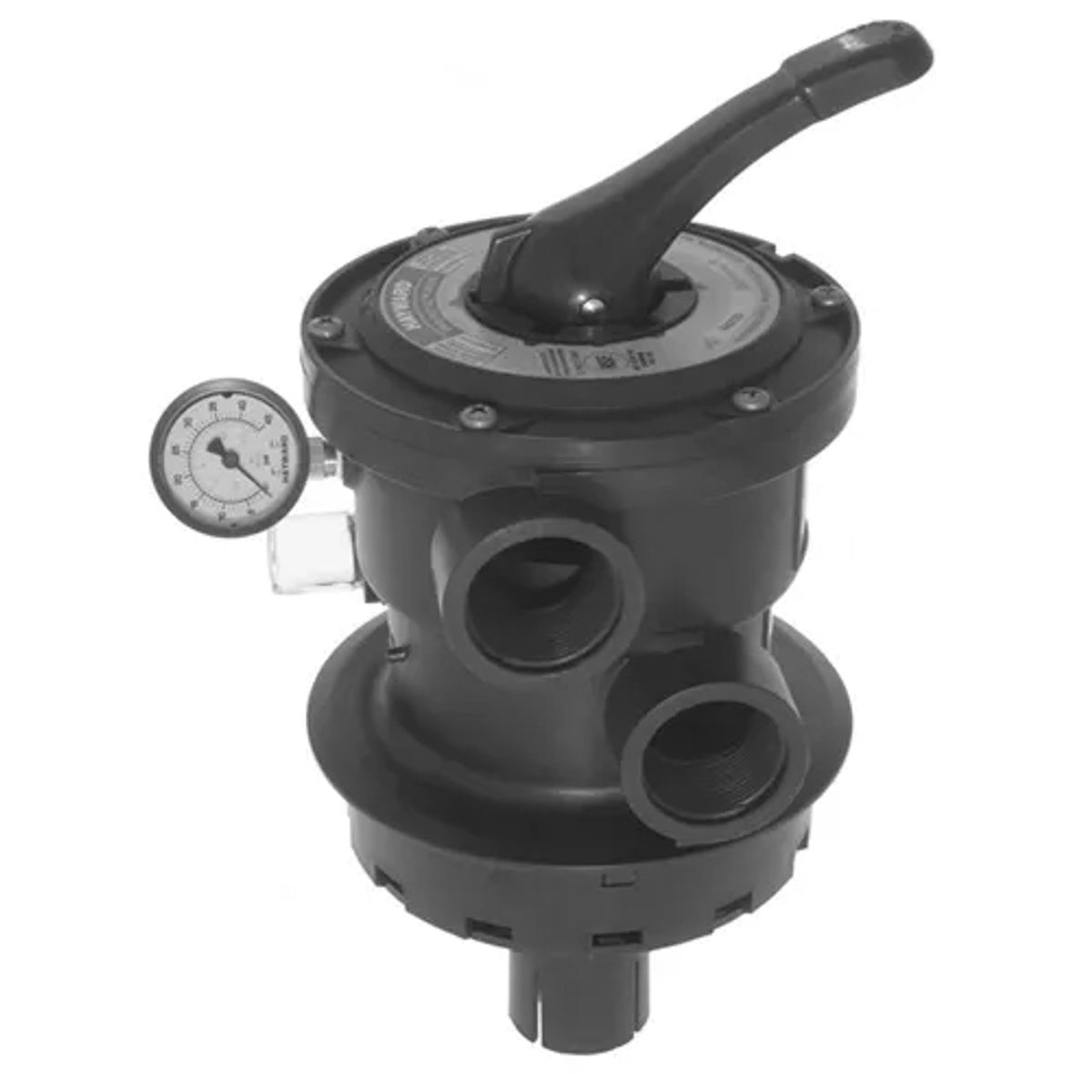 Hayward 1.5" Black Vari-Flo Top Mount Multiport Valve - Hayward Proser ...